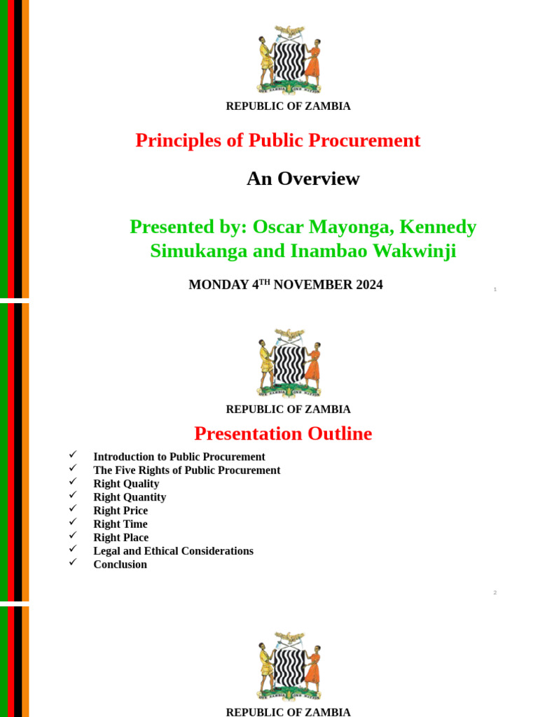 Principles of Public Procurement | PDF | Regulatory Compliance | Logistics
