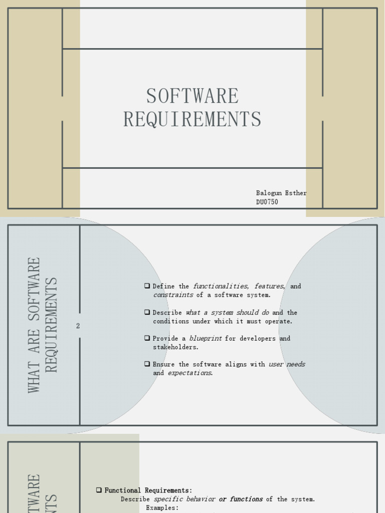 1. Definition of Software Requirement, Product and Process Requirement | PDF | User (Computing ...