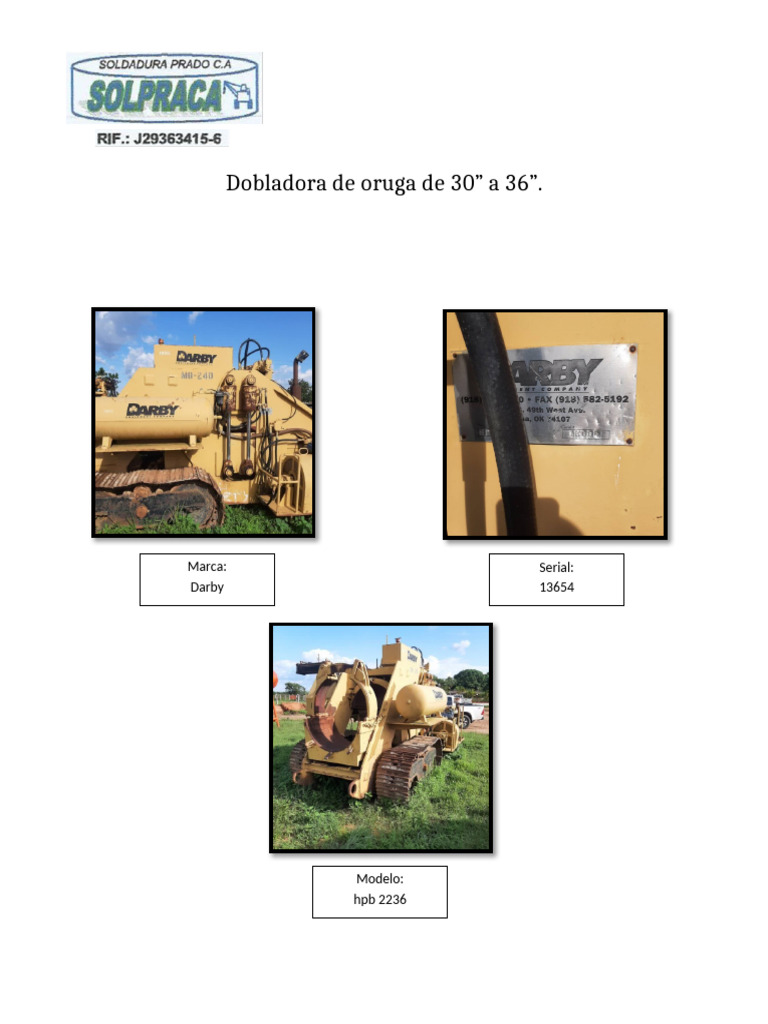 Dobladora de Oruga | PDF
