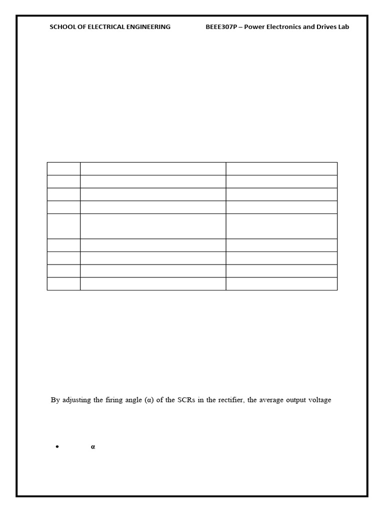 Single Phase Fully Controlled Converter With R and RL Load Experiment | PDF | Power Electronics ...