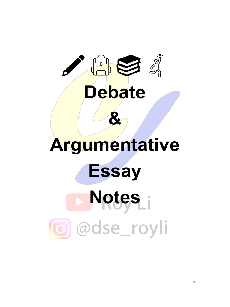 Argumentative Essay Notes 3.1 | PDF | Comma | Reason