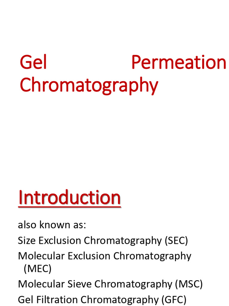 Gel Permeation Chromatography Overview | PDF | Chromatography | Elution