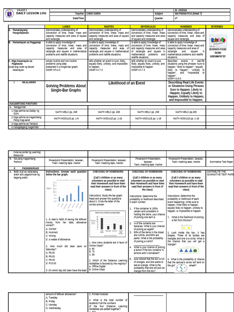 Q4_DLL_MATH3_WEEK-7 | PDF | Area