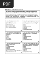 Single Question Alcohol Use Test M SASQ - For Print | PDF | Alcoholism ...