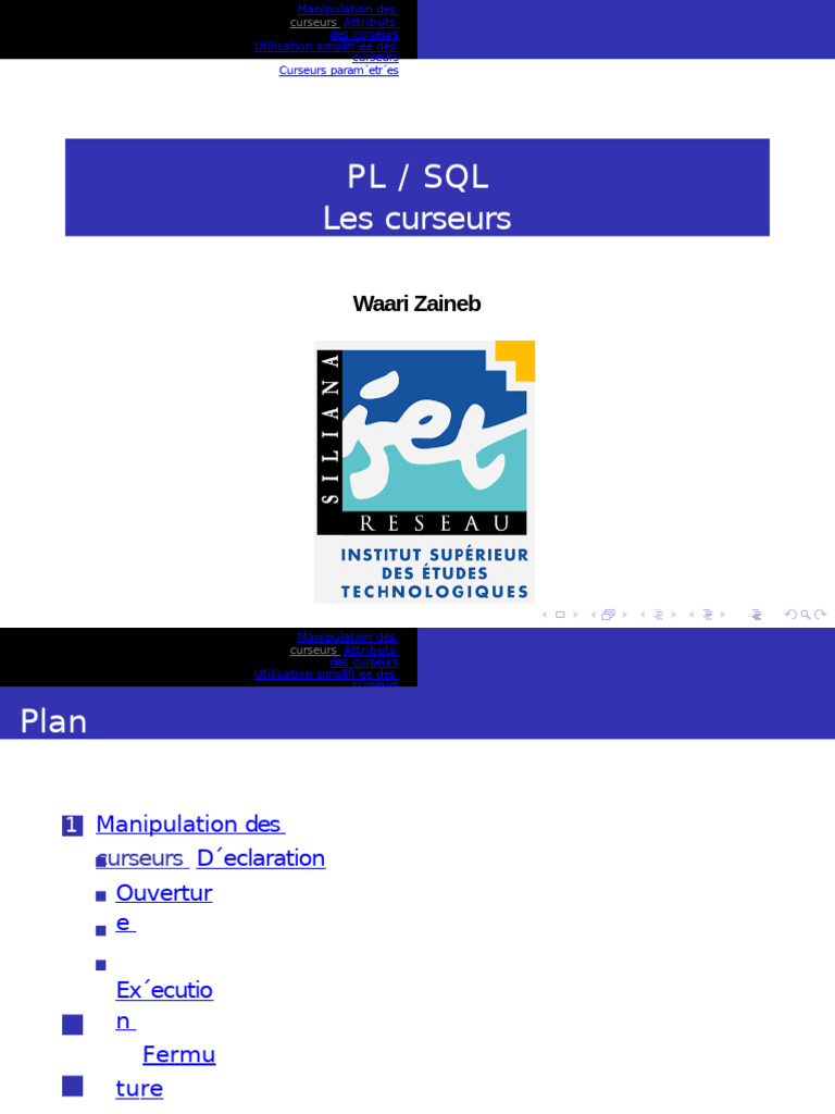 PLSQL CH2 Les Curseurs | PDF | SQL | Programmation informatique