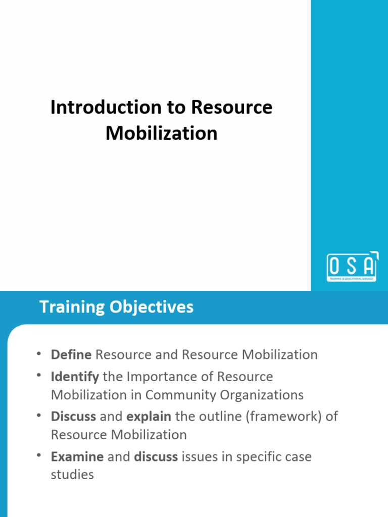 Resource Mobilization | PDF