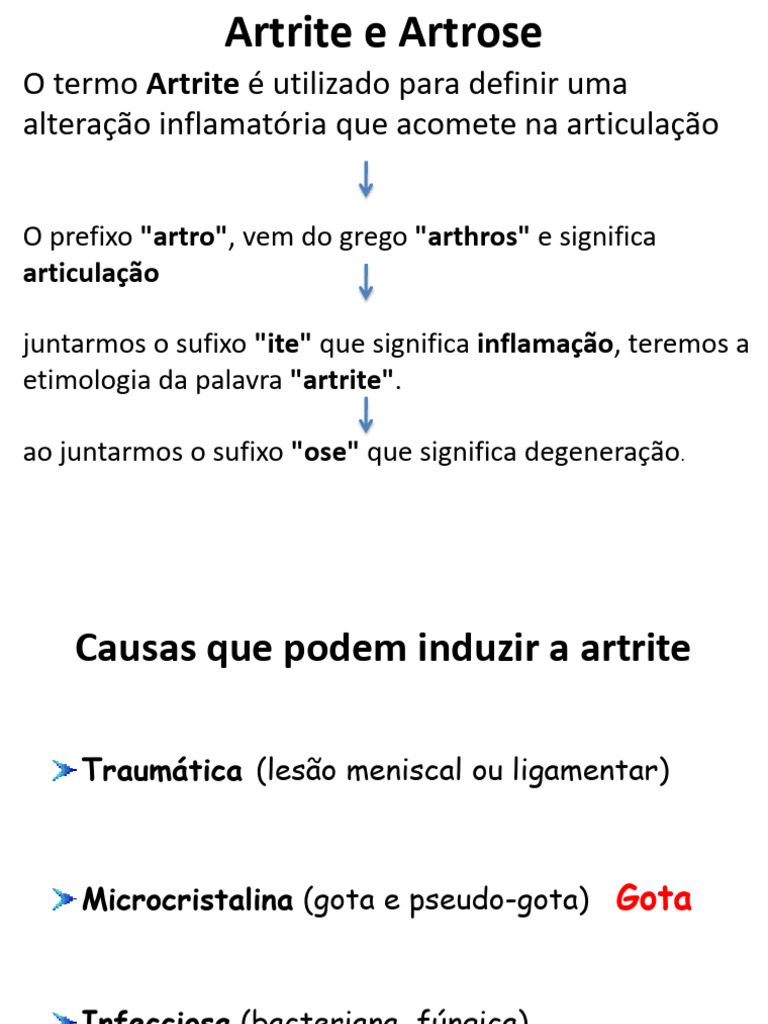 Aula 9 - Artrite e Artrite Reumatoide | PDF | Artrite | Osteoartrite