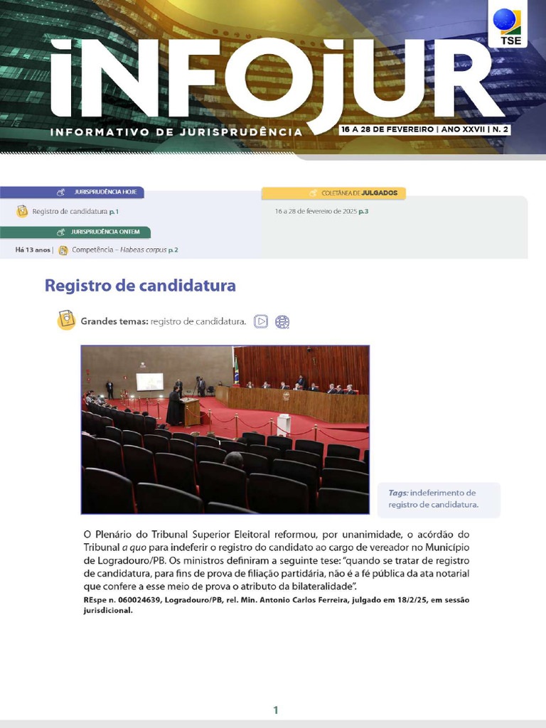 Infojur2.2025 TSE | PDF