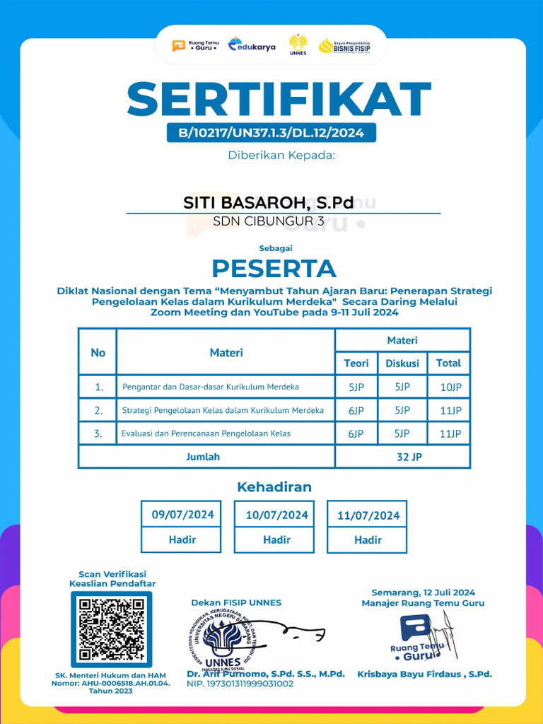 Sertifikat MMH Dea1 | PDF