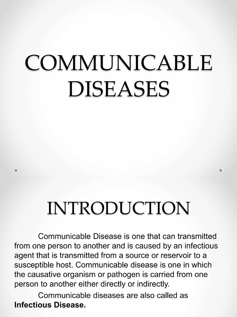 Communicable diseases | PDF