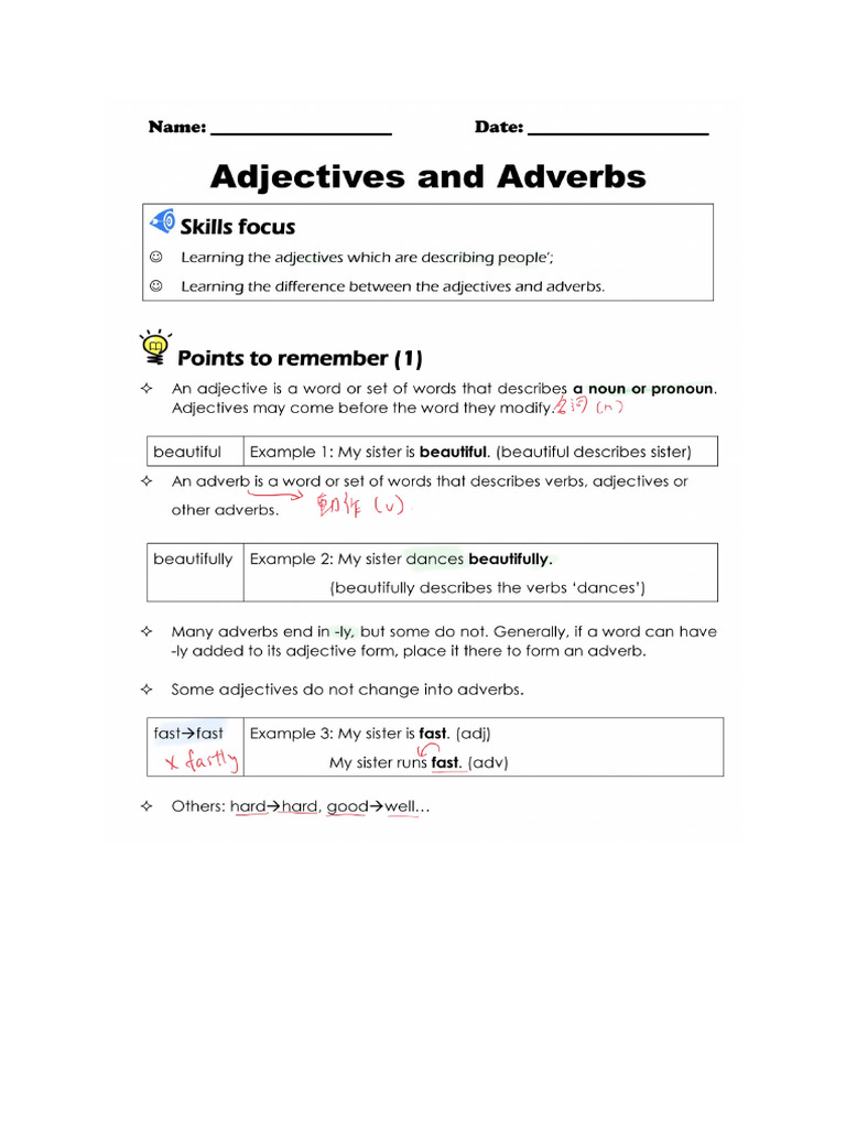 Primary 5 - Adj & Adv - PDF 2 | PDF