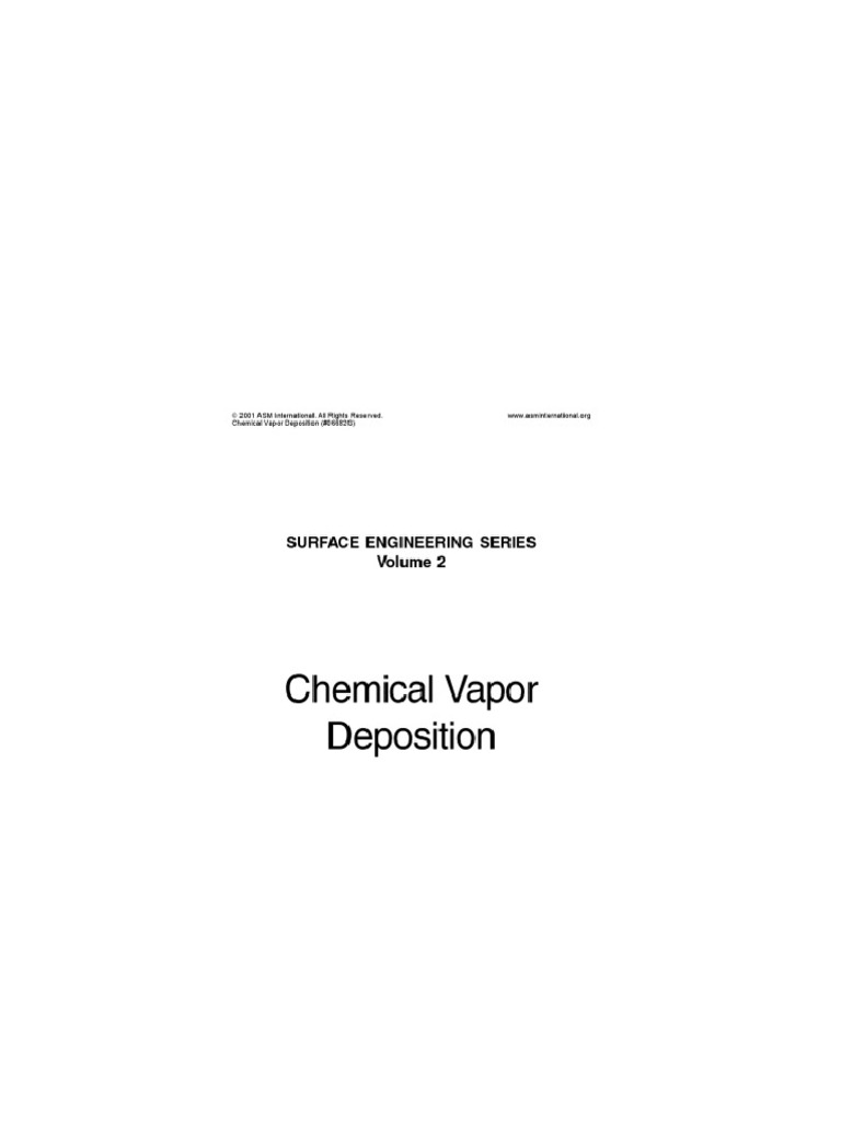 Surface Engineering Series Volume 2 Chemical Vapor Deposition 1st Edition Jong-Hee Park - Own ...