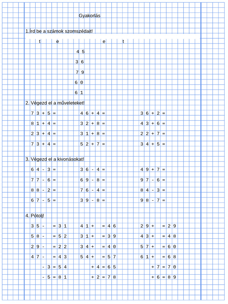 Matek gyakorló | PDF