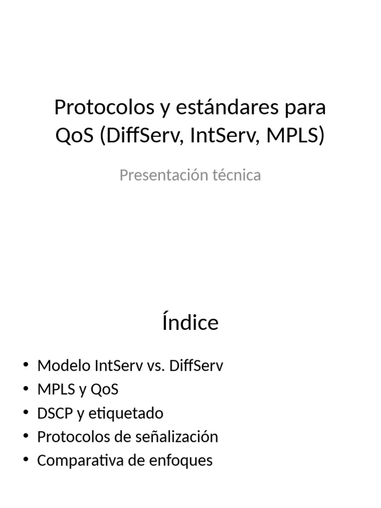 Presentacion 4 Qos | PDF