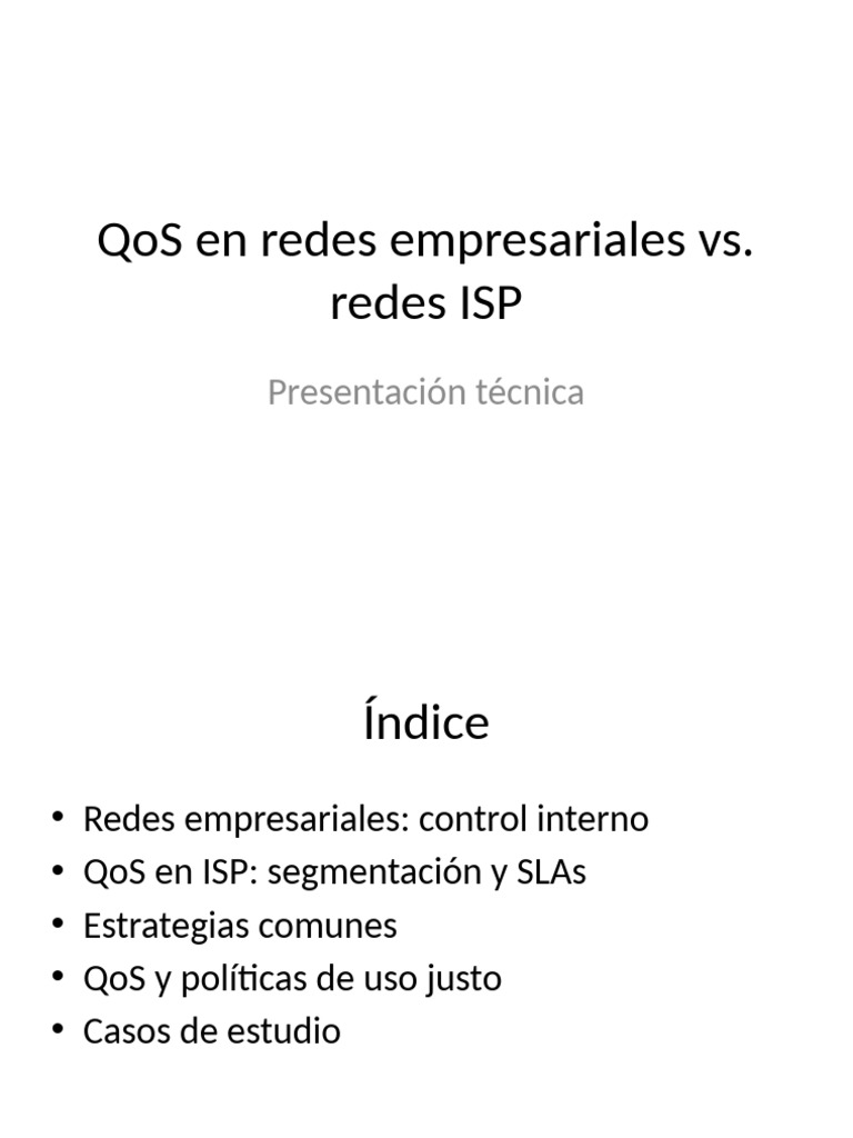 QoS en Redes Empresariales e ISP | PDF