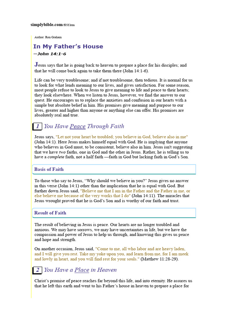 f05f-in-my-fathers-house | PDF | Jesus | Faith