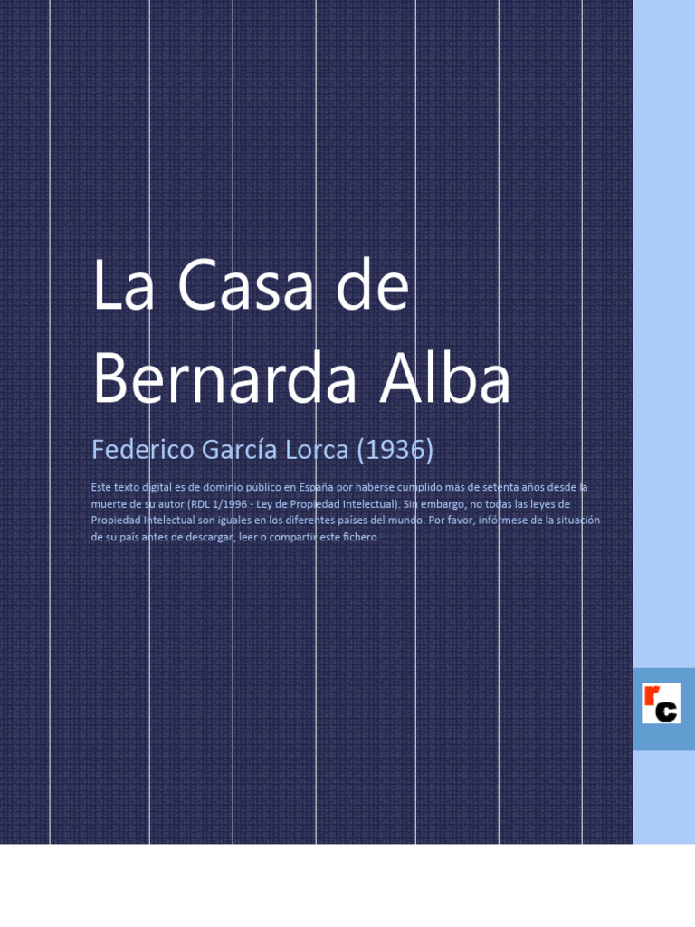 La Casa de Bernarda Alba: Drama de Lorca | PDF