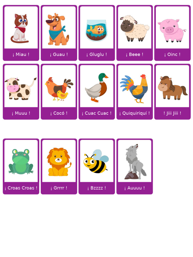 Sonidos de Animales Diversos | PDF