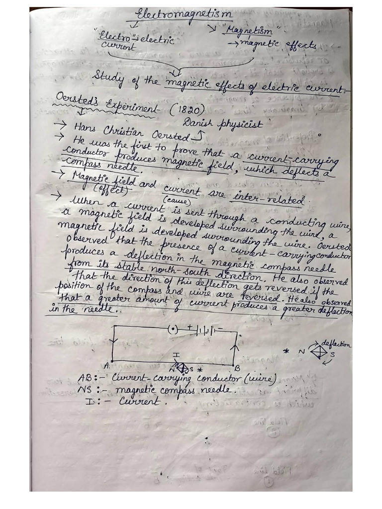 Electromagnetism Notes 2023 | PDF