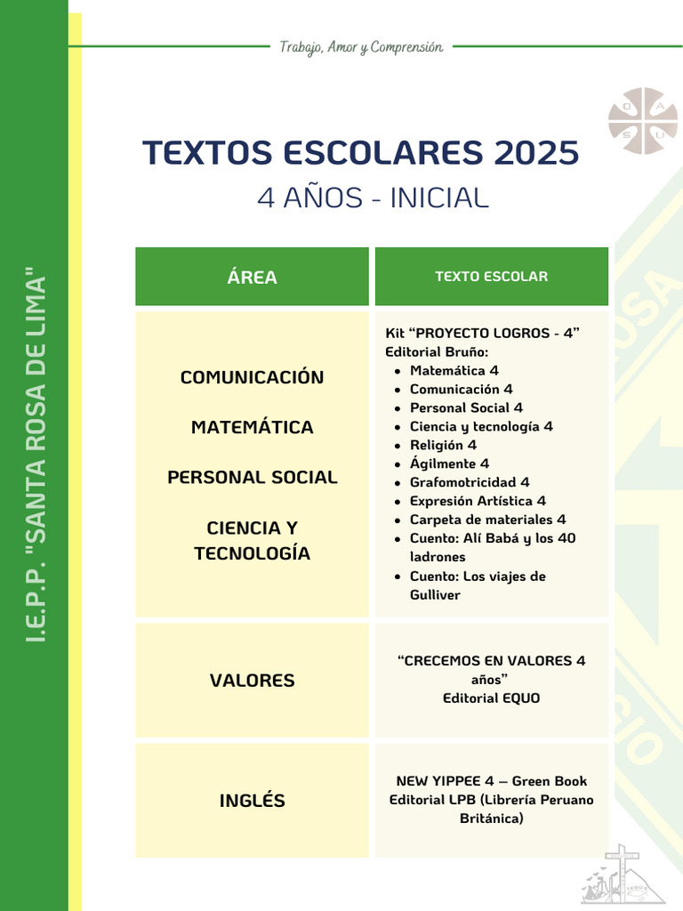 Textos Escolares 2025 para Inicial | PDF
