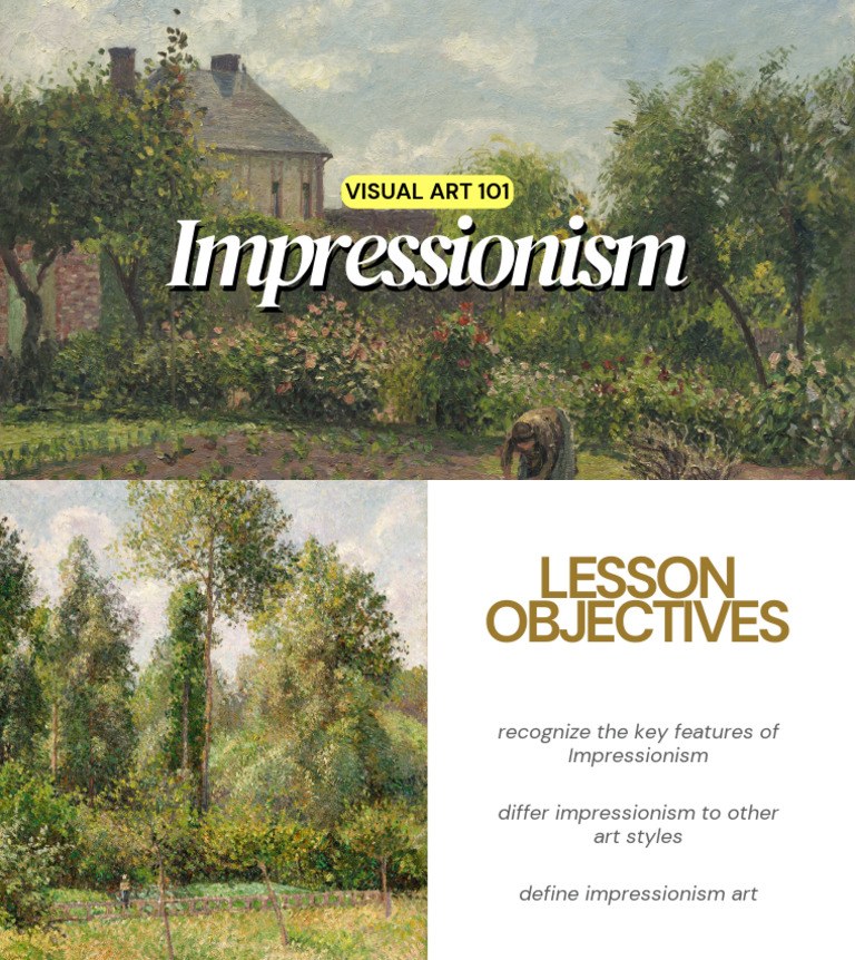 Visual Art Impressionism Education Presentation in Colorful ...