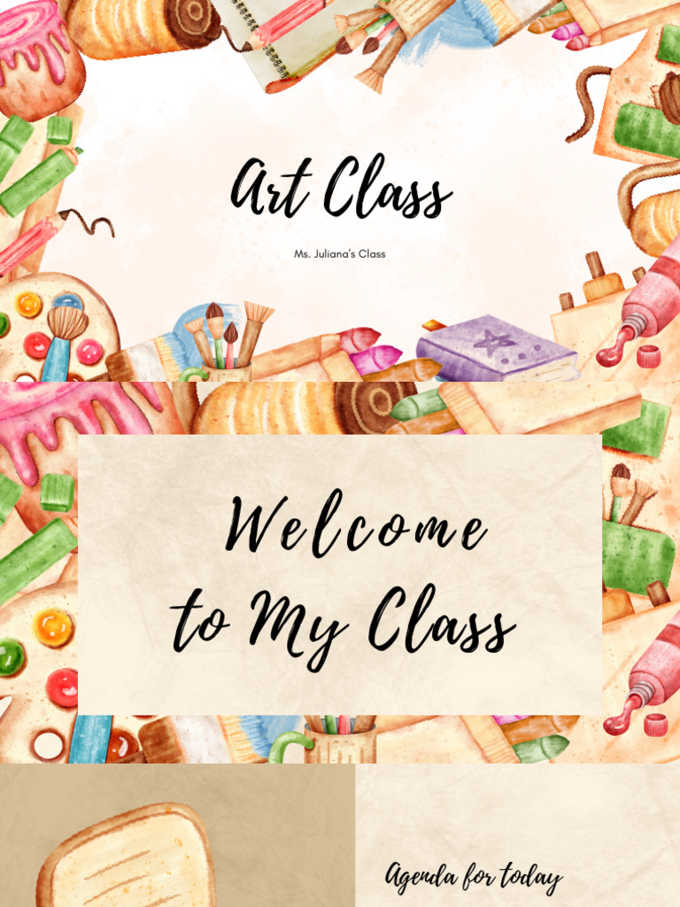 Colorful Watercolor Art Class Education Presentation PDF | PDF ...