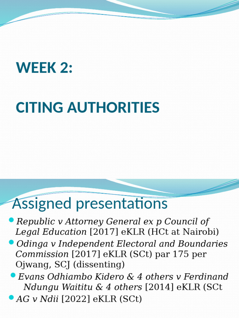 Citing Authorities in Legal Research | PDF | Academia