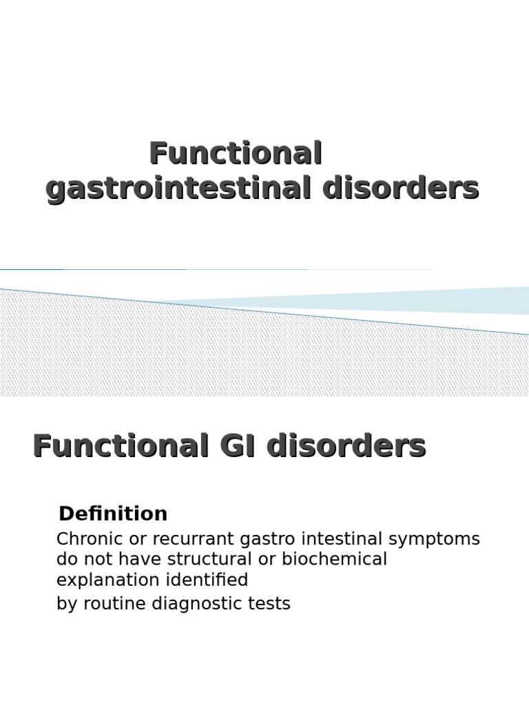 Functional Gastrointestinal Disorders 2 | PDF | Irritable Bowel ...