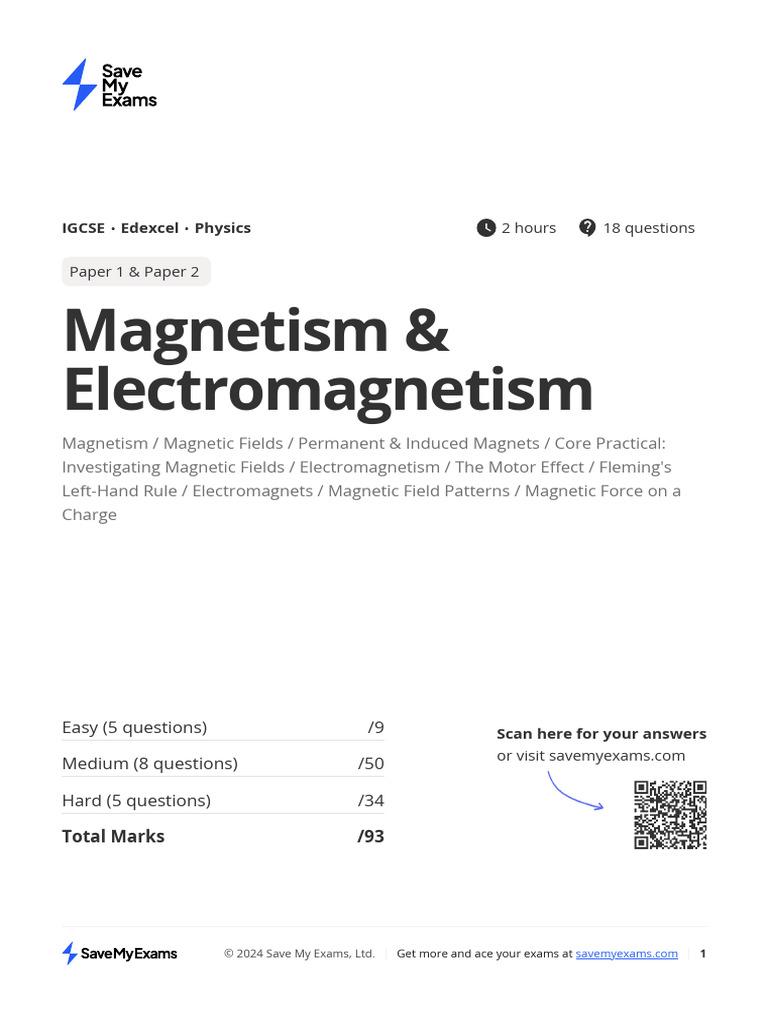 6 1 Magnetism and Electromagnetism GRB0E3GTmB KLZJN | PDF | Magnetic Field | Magnetism
