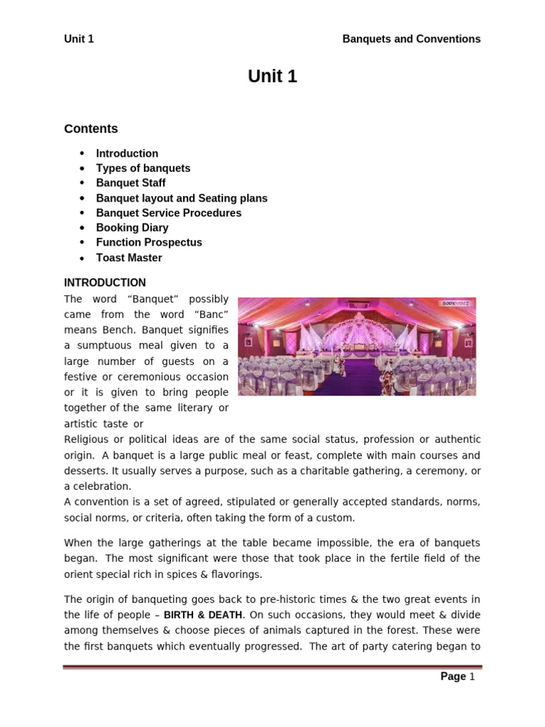 Understanding Banquets and Conventions | PDF | Menu | Waiting Staff
