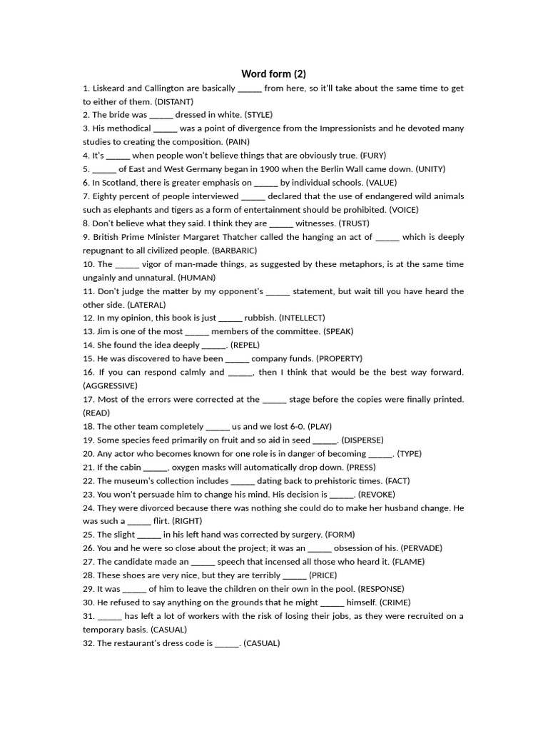Word Form | PDF