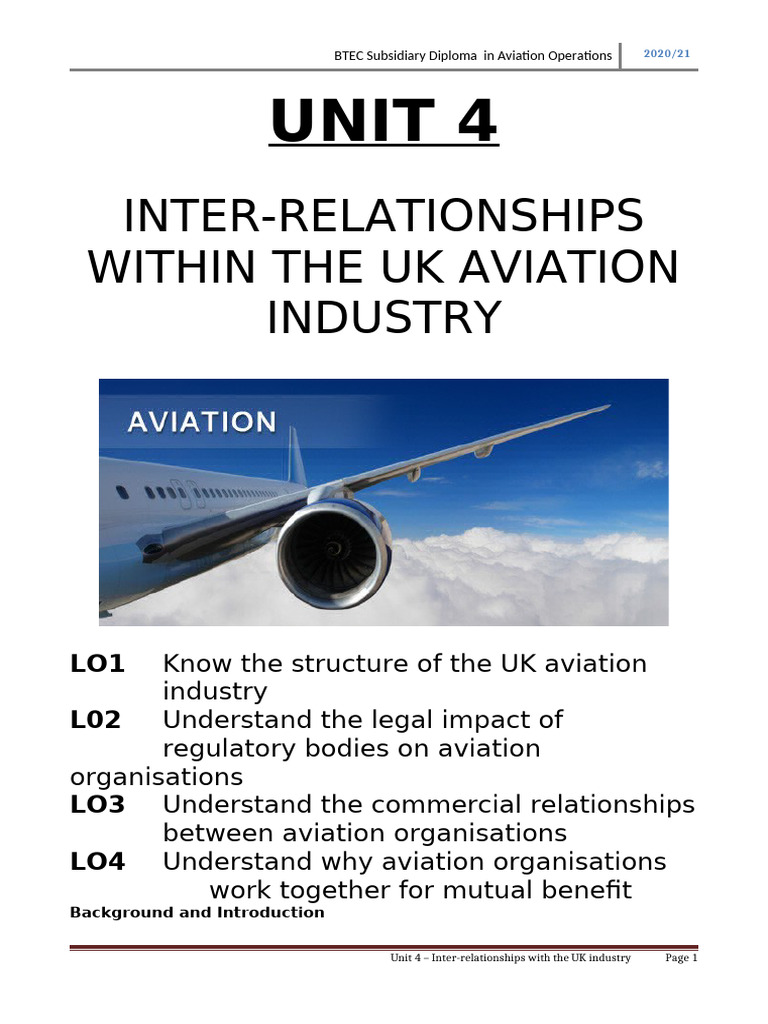 Unit 4 Workbooklet LO1-4 | PDF | Airport | Airlines
