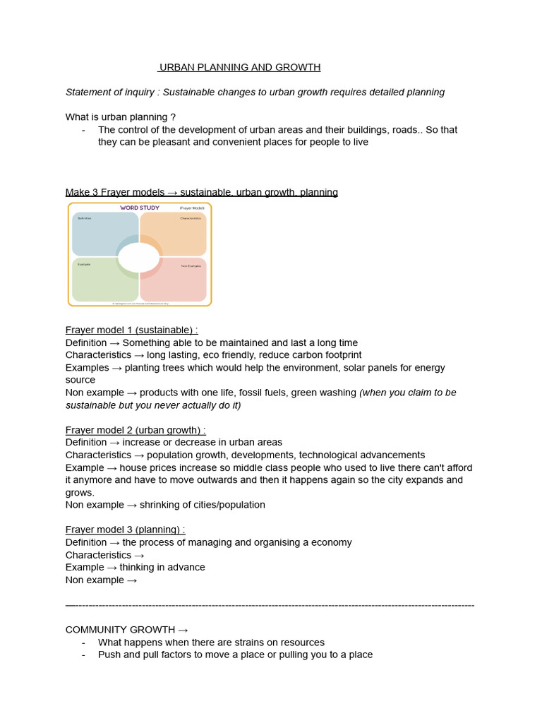 Yr 11 - Economics - URBAN PLANNING AND GROWTH | PDF | Cost–Benefit ...