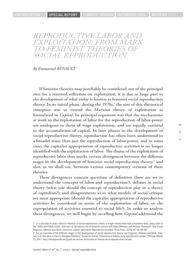 Reproductive Labor and Exploitation Analysis | PDF | Exploitation Of ...