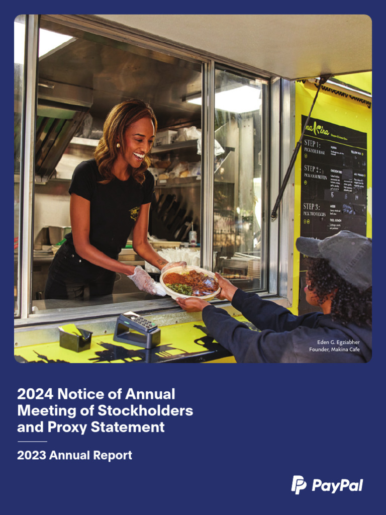 PayPal Holdings Inc Combined 2024 Proxy Statement and 2023 Annual Report | PDF | Executive ...