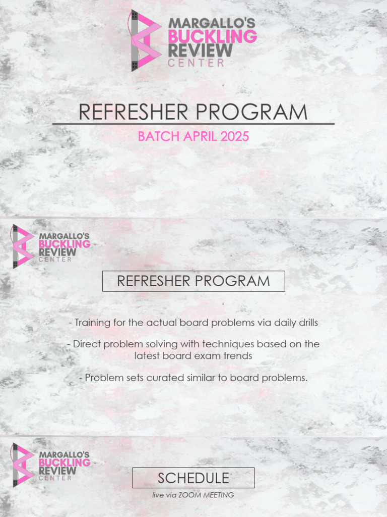 Orientation APRIL 2025 REFRESHER | PDF | Applied Mathematics