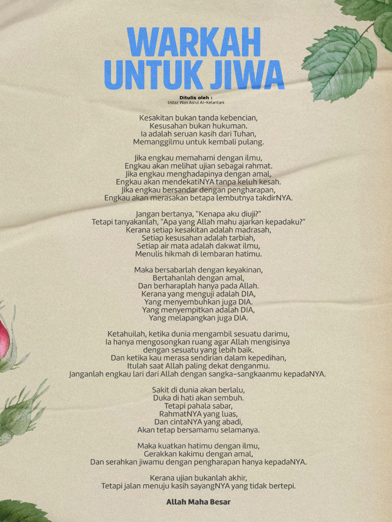 Warkah Untuk Jiwa 2 | PDF