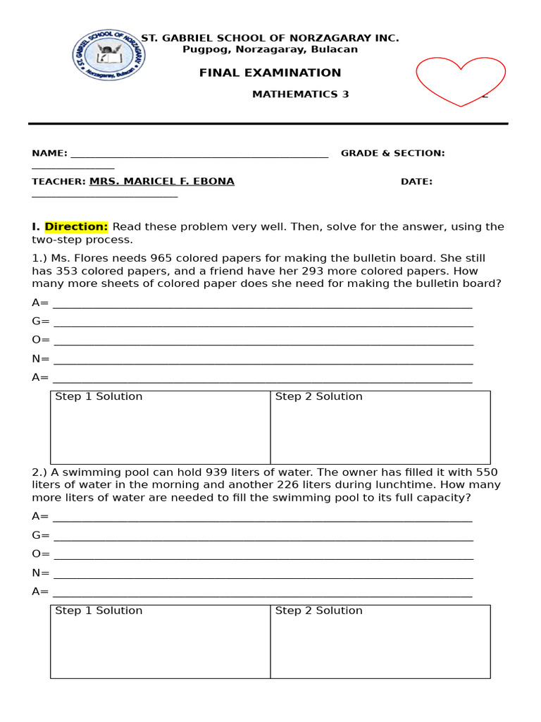 Final Examination Pdf