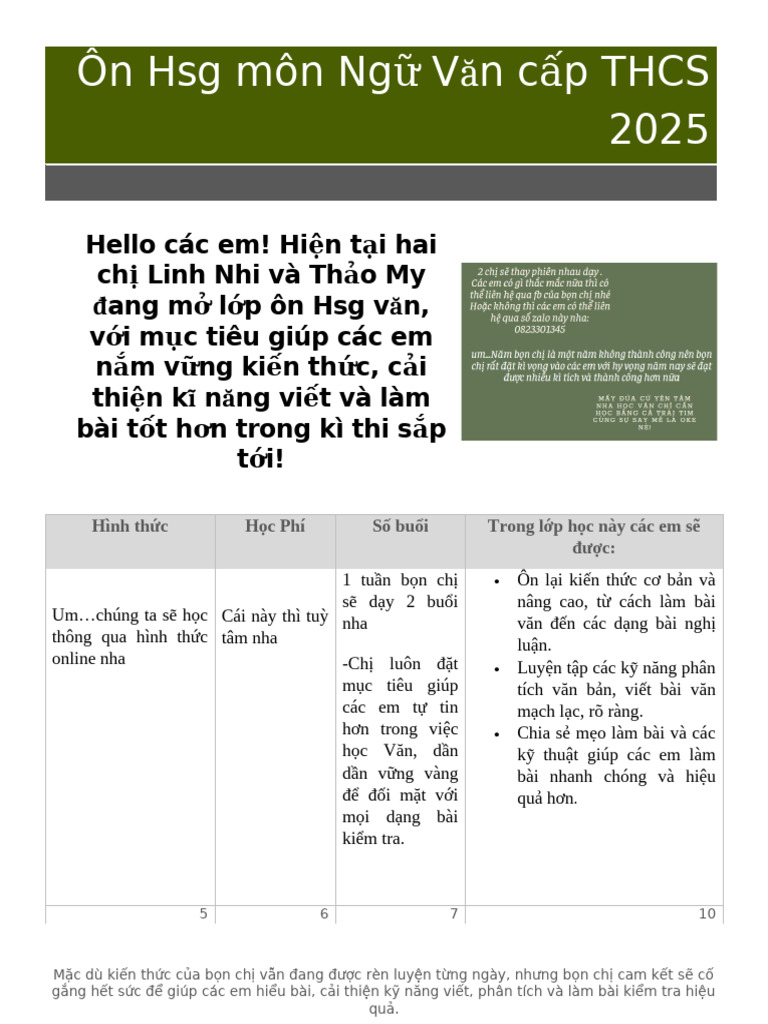 Ôn Hsg môn Ngữ Văn cấp THCS | PDF