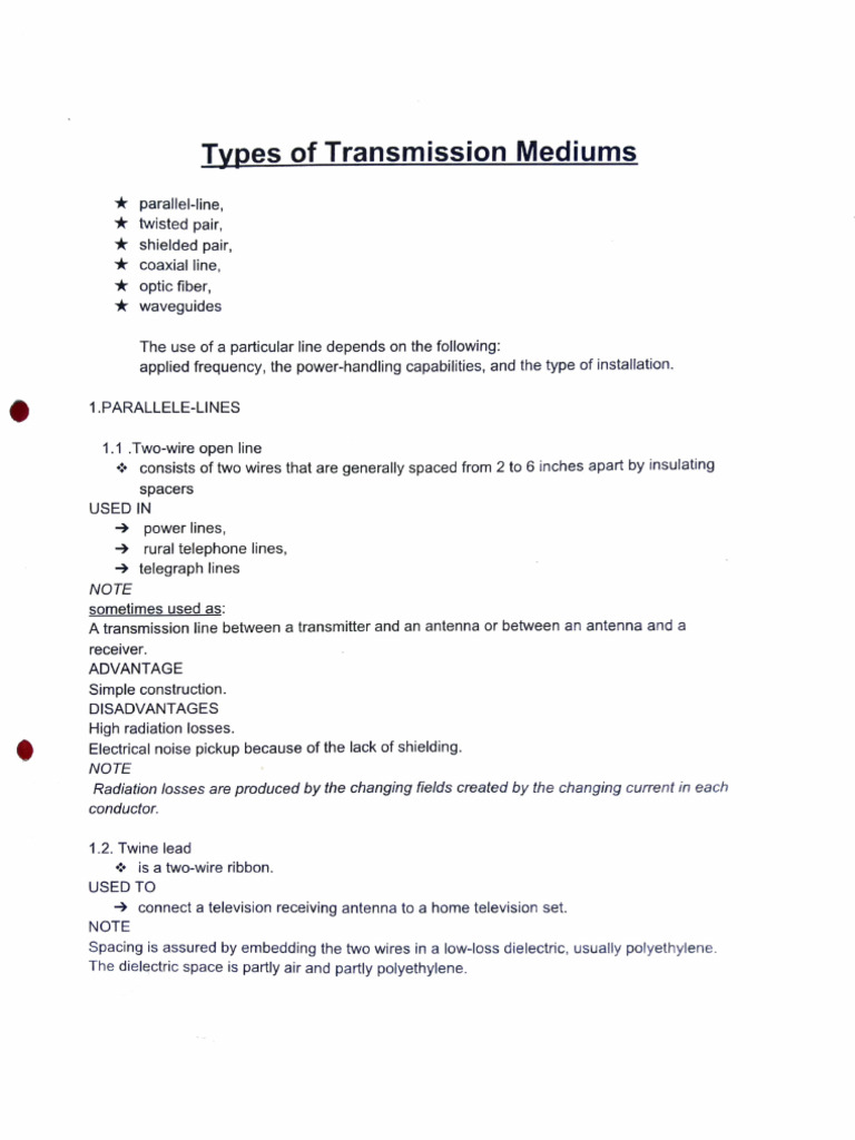 Types of Transmission | PDF | Coaxial Cable | Transmission Line