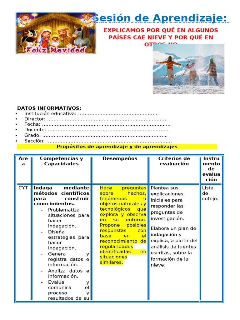 3° Sesión Día 4 Cyt Explicamos Por Qué en Algunos Países Cae Nieve y ...