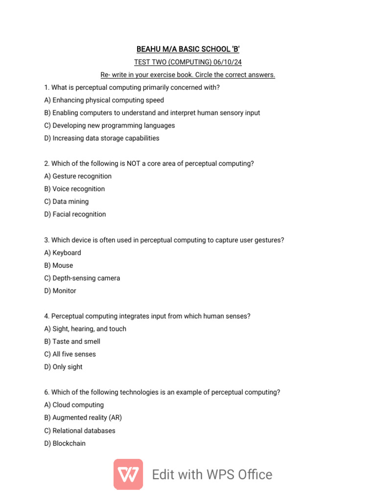 Basic 9 Test 2 | PDF