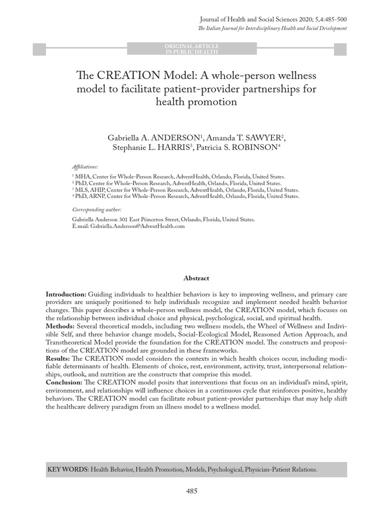 20 Gabriela - The CREATION Model. - Aprendizaje Autó | PDF | Behavior ...