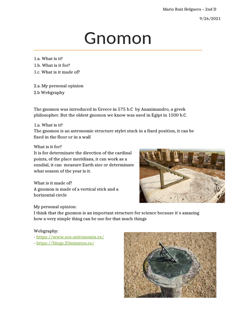 Gnomon | PDF