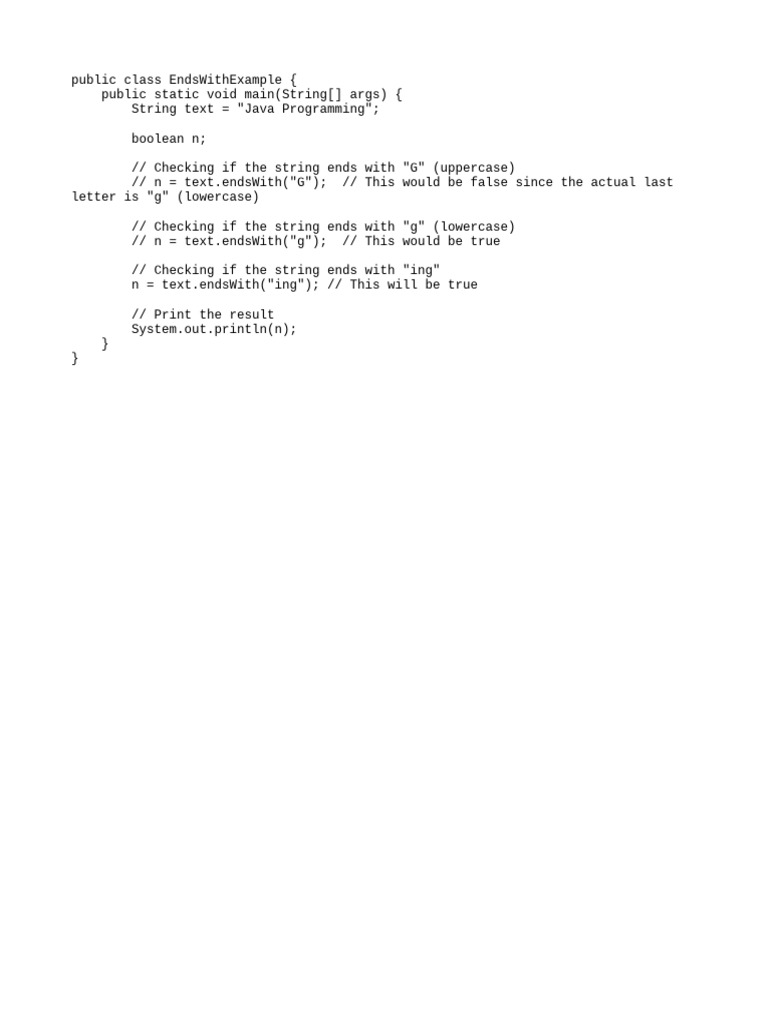Public Class EndsWithExample ( | PDF