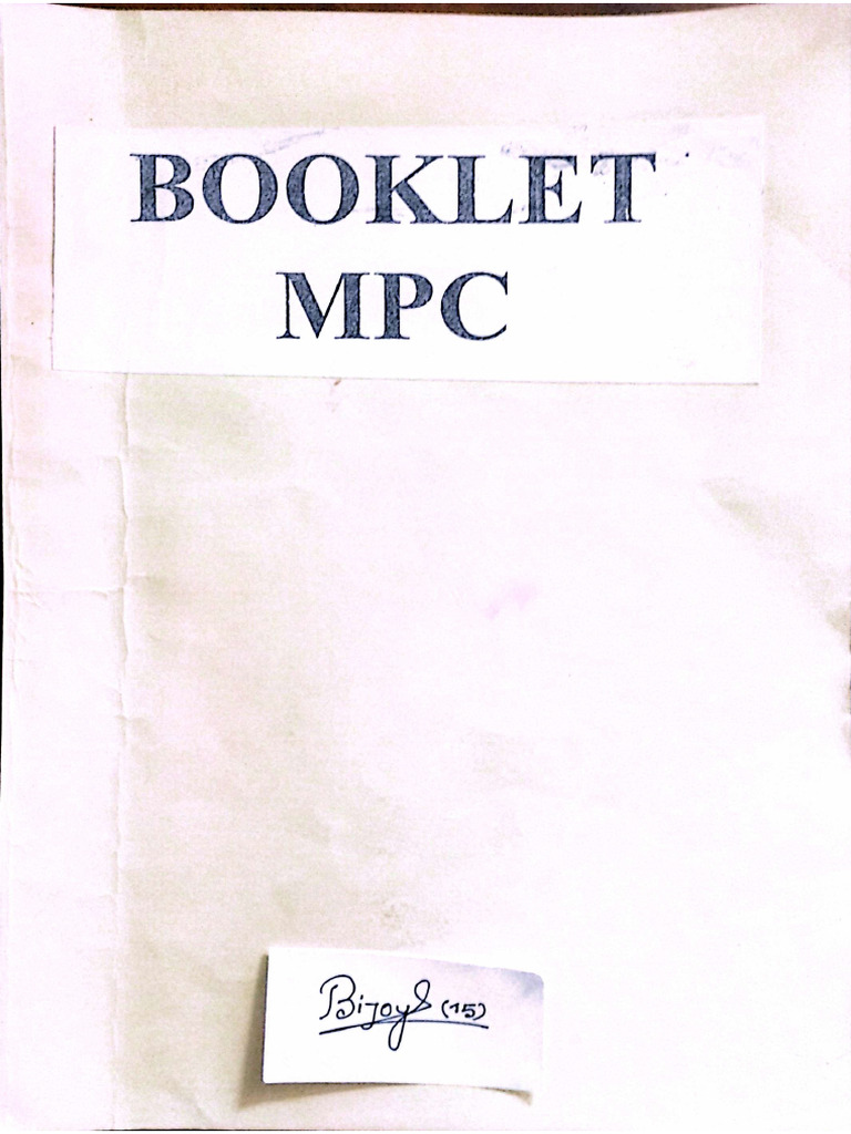 MPC Booklet | PDF