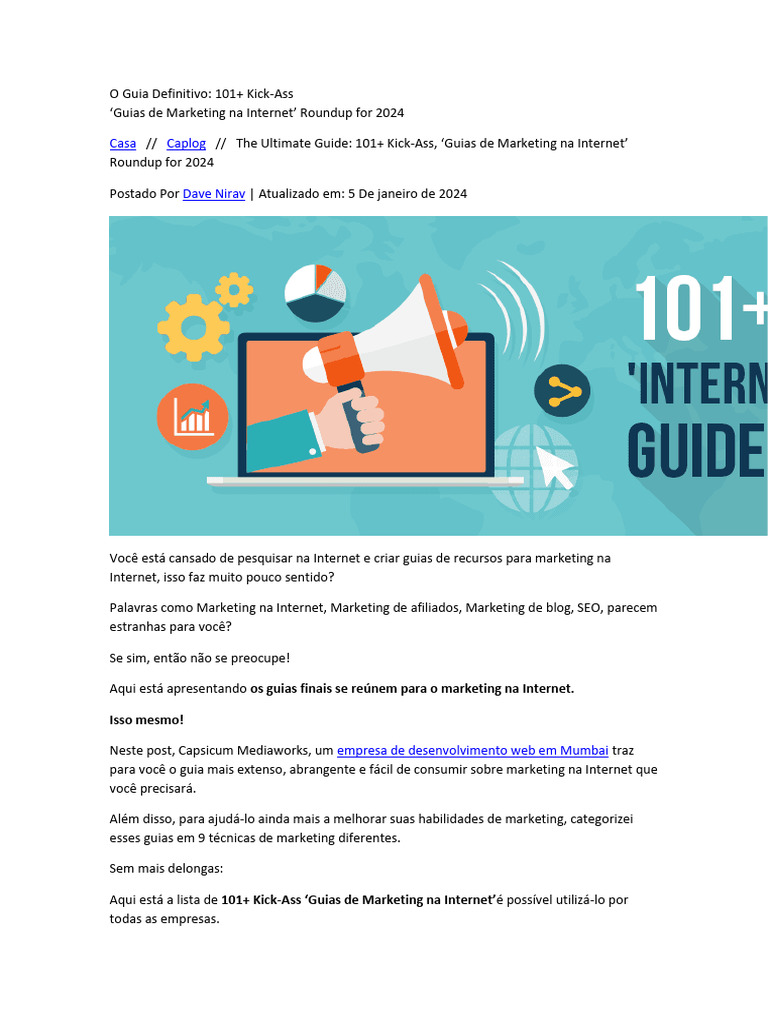 101+ Guias de Marketing Online para 2024 | PDF | SEO | Marketing
