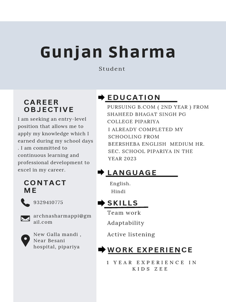 White Simple Student CV Resume - 20250323 - 162834 - 0000 | PDF