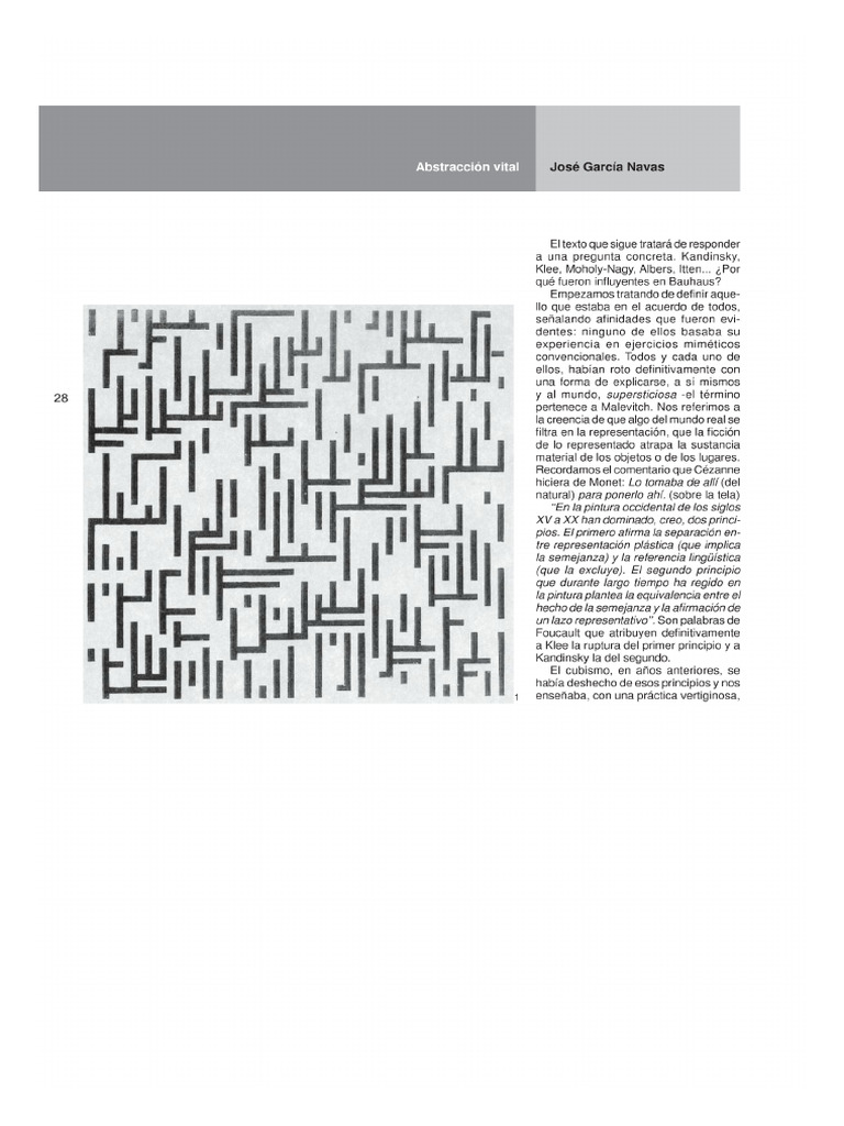 TH5 GARCIAJose Abstraccionvital artDPAno16 | PDF