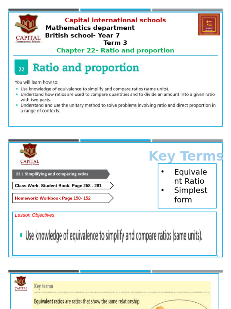 Chapter 22 Ratio and Proportion | PDF